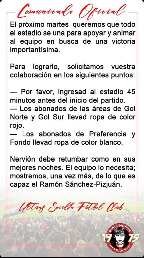 Las indicaciones que dan los Biris a los asistentes al encuentro frente ...